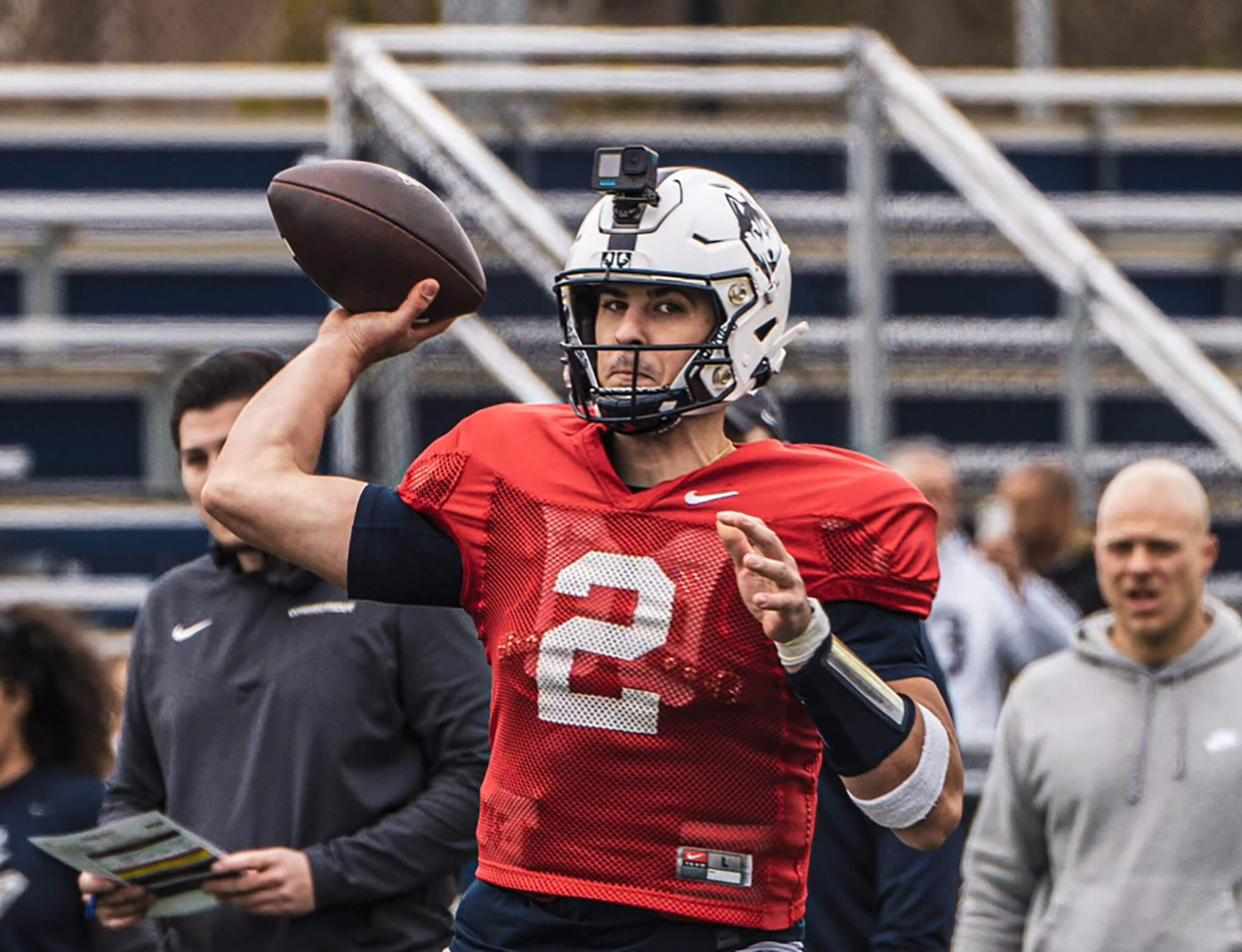 UConn Huskies Using GoPro Cameras on Football Helmets to Optimize Play ...